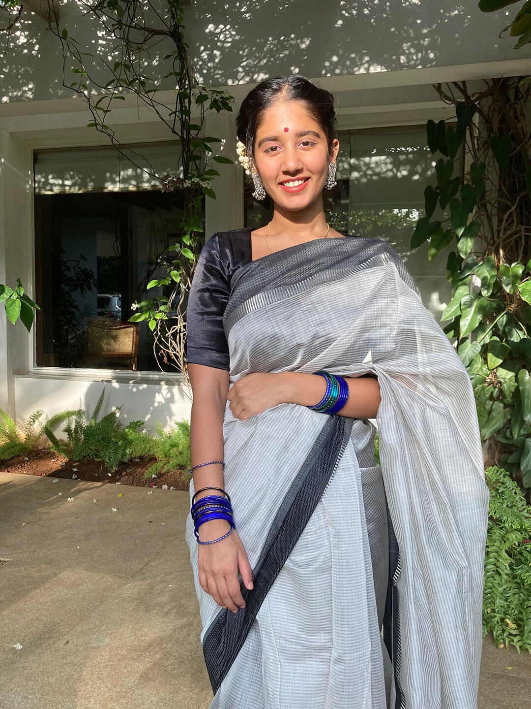 Isha - ईशा Maheshwari Handloom Silk by Cotton Saree