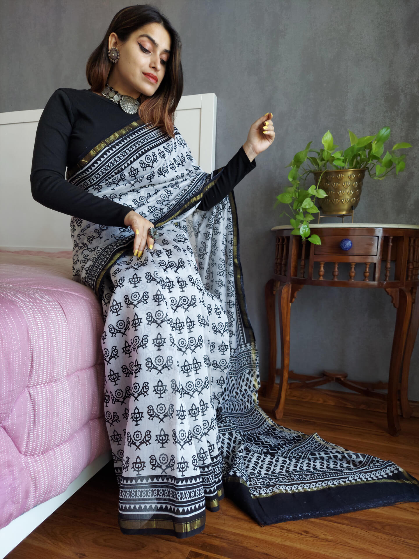 Chidiya (Sparrow) Silk by Cotton Saree